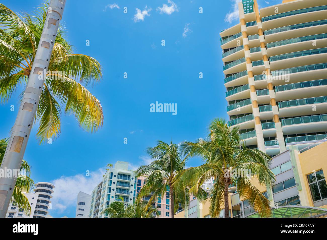 Miami Beach tropical destination scene Stock Photo - Alamy