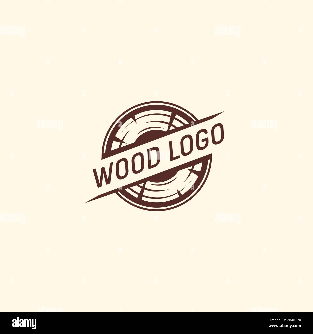 Wood Logo Simple Design. Wood Emblem Vector Stock Vector Image & Art ...