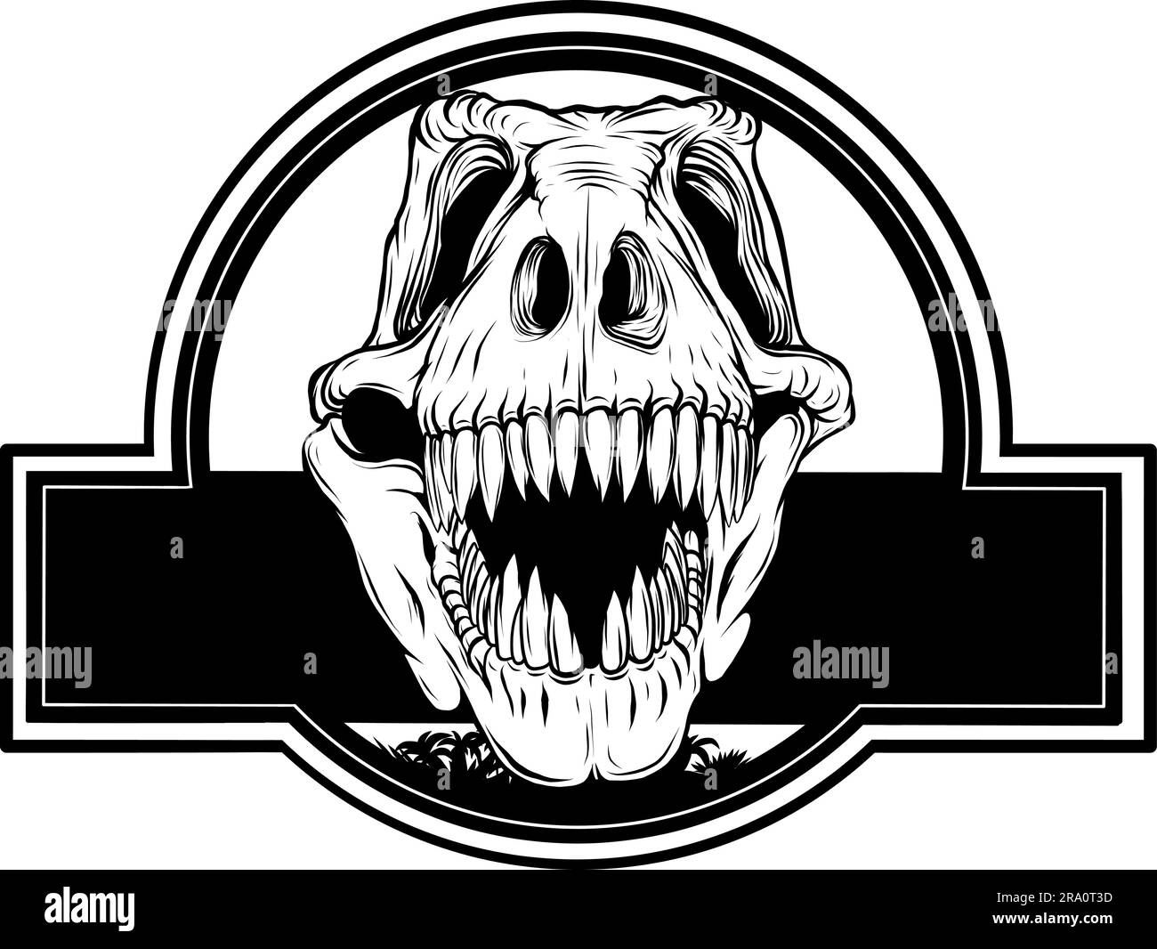 tyrannosaurus rex Dinosaur head in black and white outline vector illustration Stock Vector ...