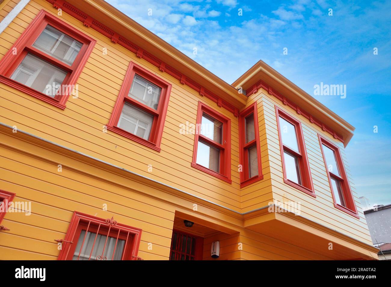 Turkey building exterior. Colorful walls, and windows Stock Photo - Alamy