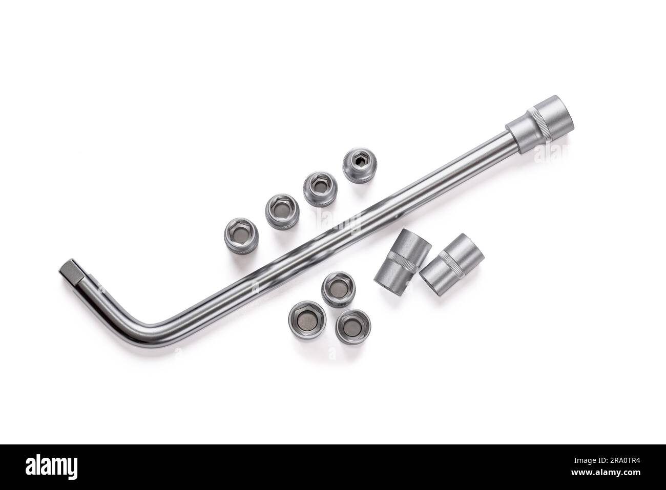 Socket wrench set isolated on white background Stock Photo - Alamy