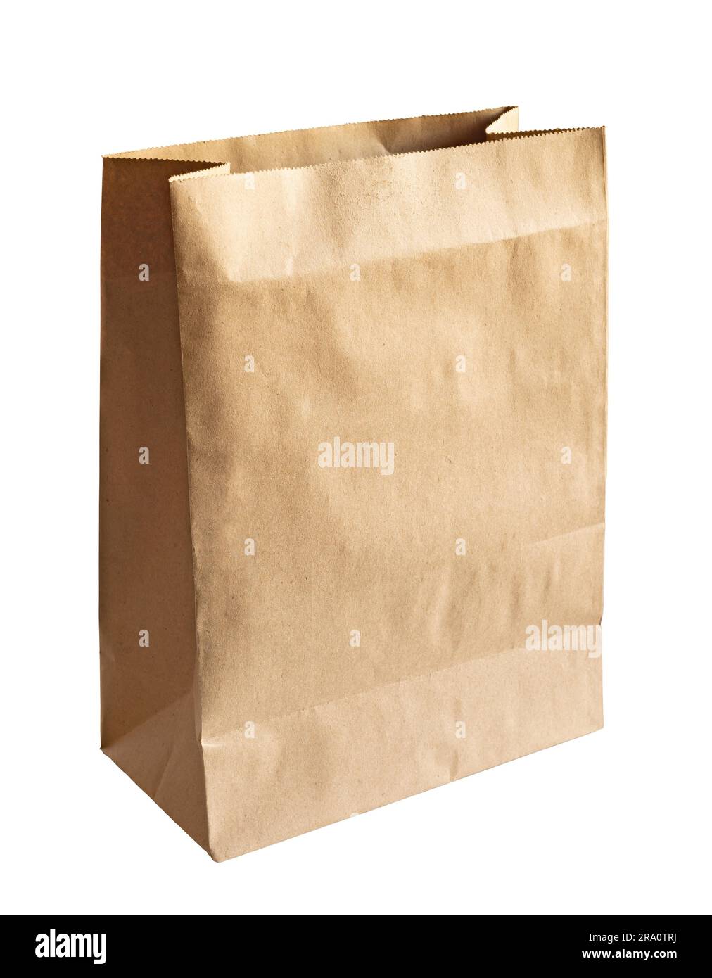 Brown paper bag isolated on white background Stock Photo - Alamy