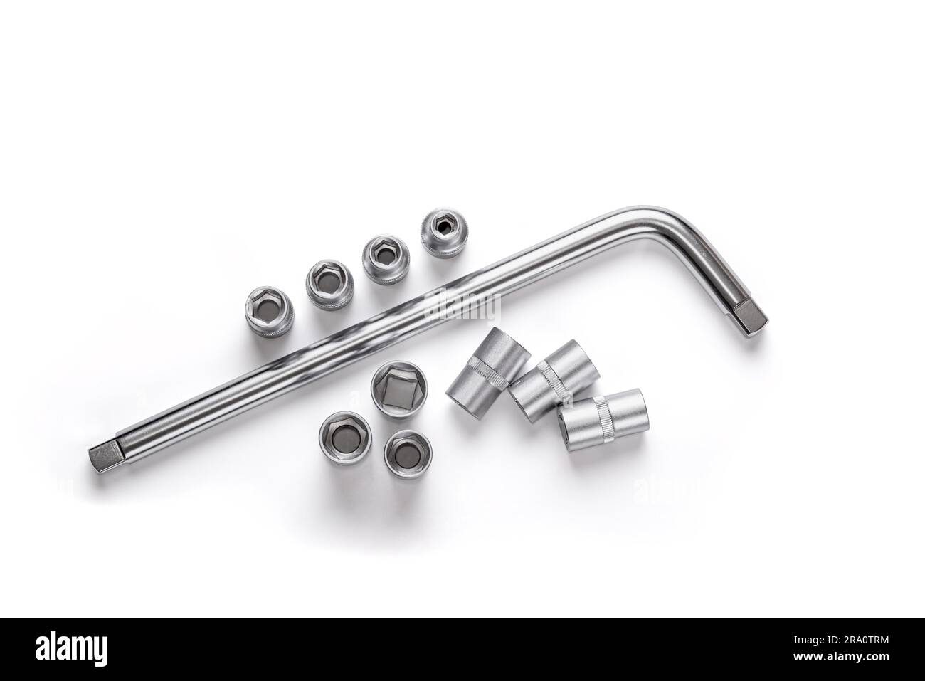 Socket wrench set isolated on white background Stock Photo - Alamy