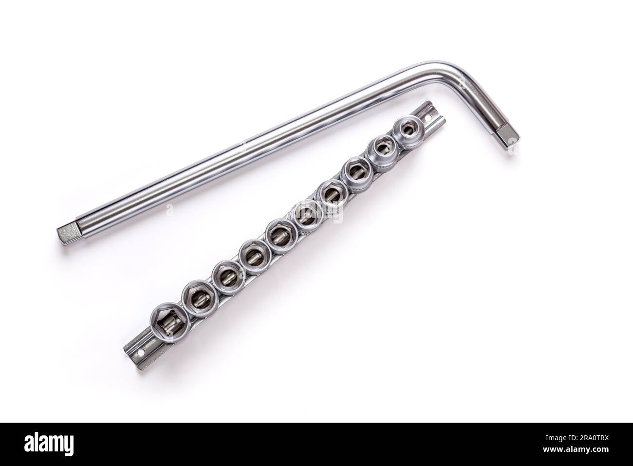 Socket wrench set isolated on white background Stock Photo - Alamy