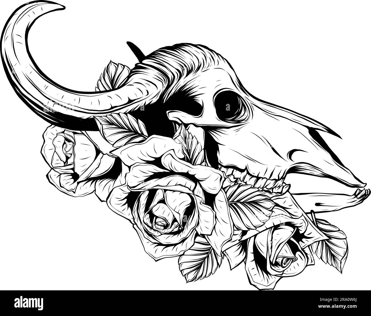 Retro western classic label vector illustration Black and White Stock ...