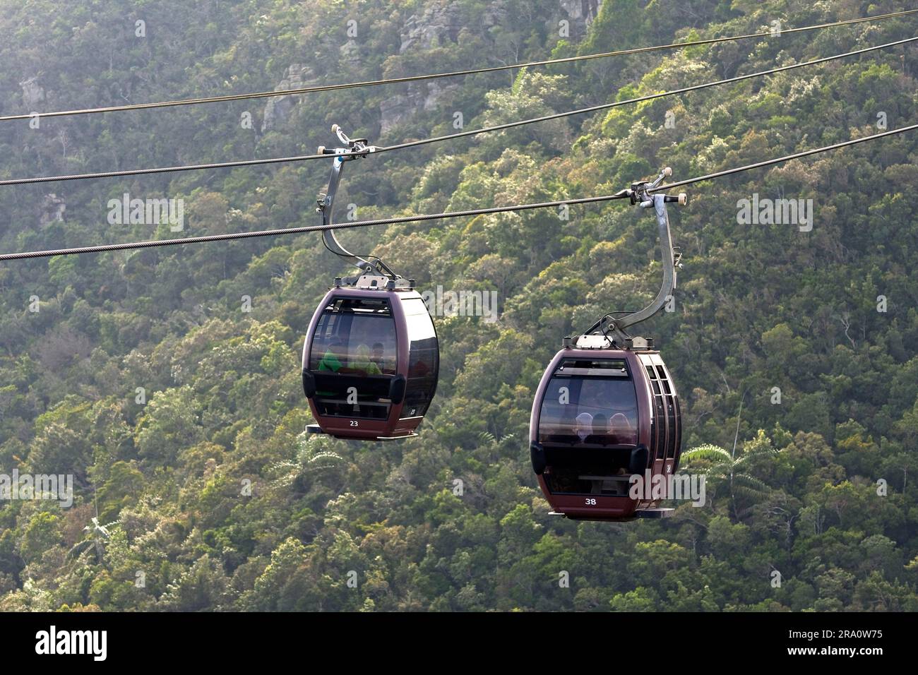 Cable car to Mat Chincang Mountain, Langkawi Island, cable car ...