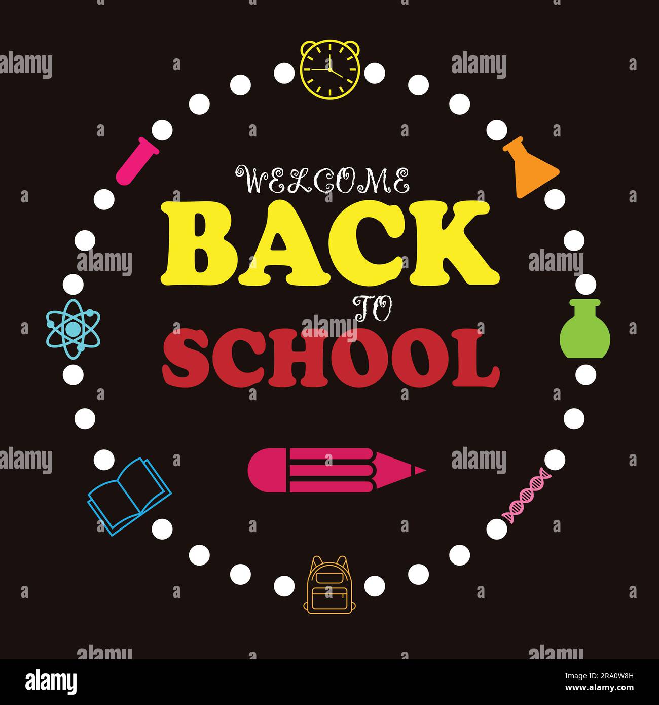 Welcome back to school. Education concept. Vector illustration. for ...