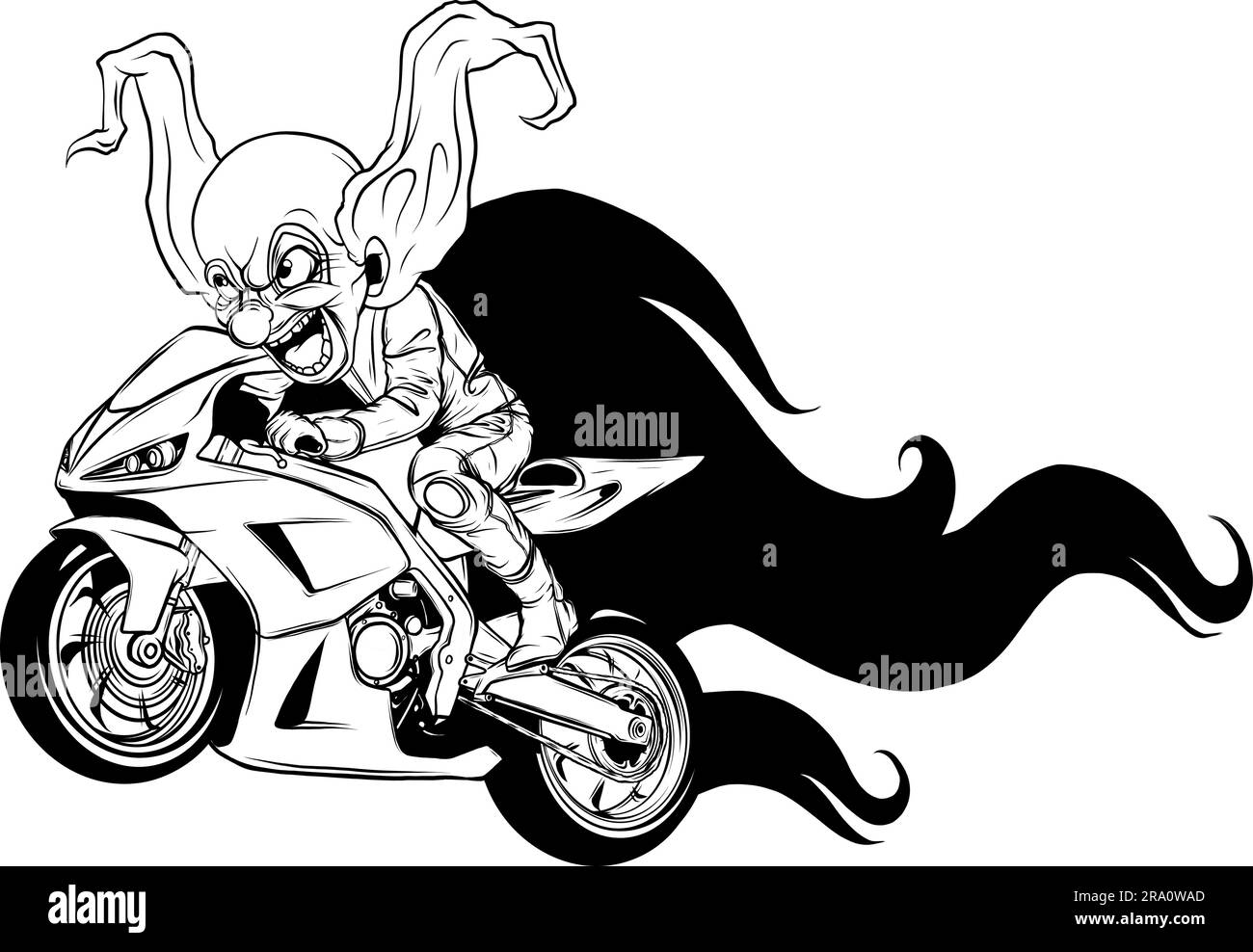 Super bike rider in outline icon vector illustration Stock Vector Image ...