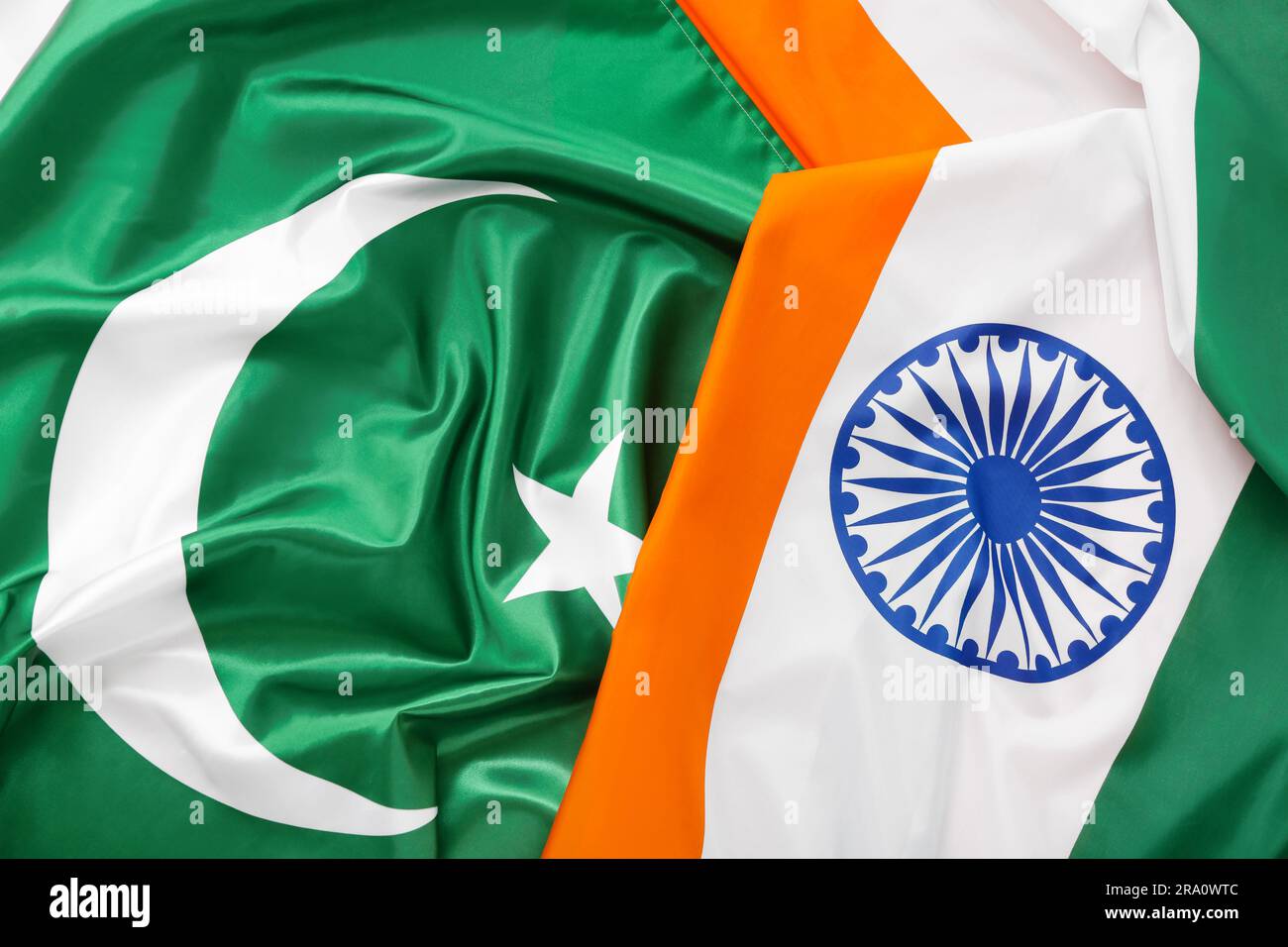 Flags of India and Pakistan as background Stock Photo - Alamy