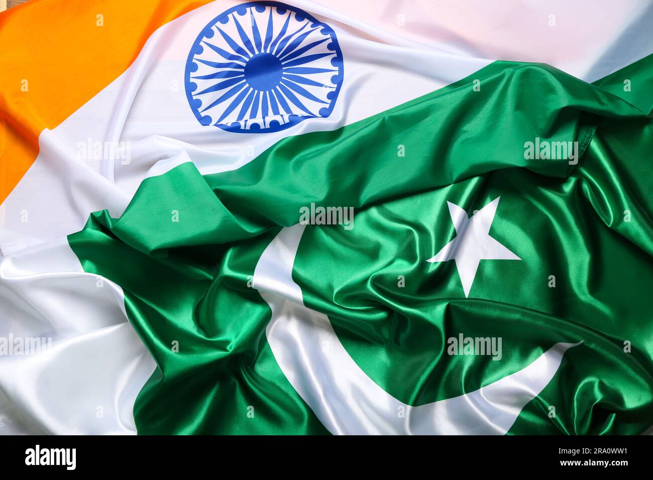 Flags of India and Pakistan as background Stock Photo - Alamy