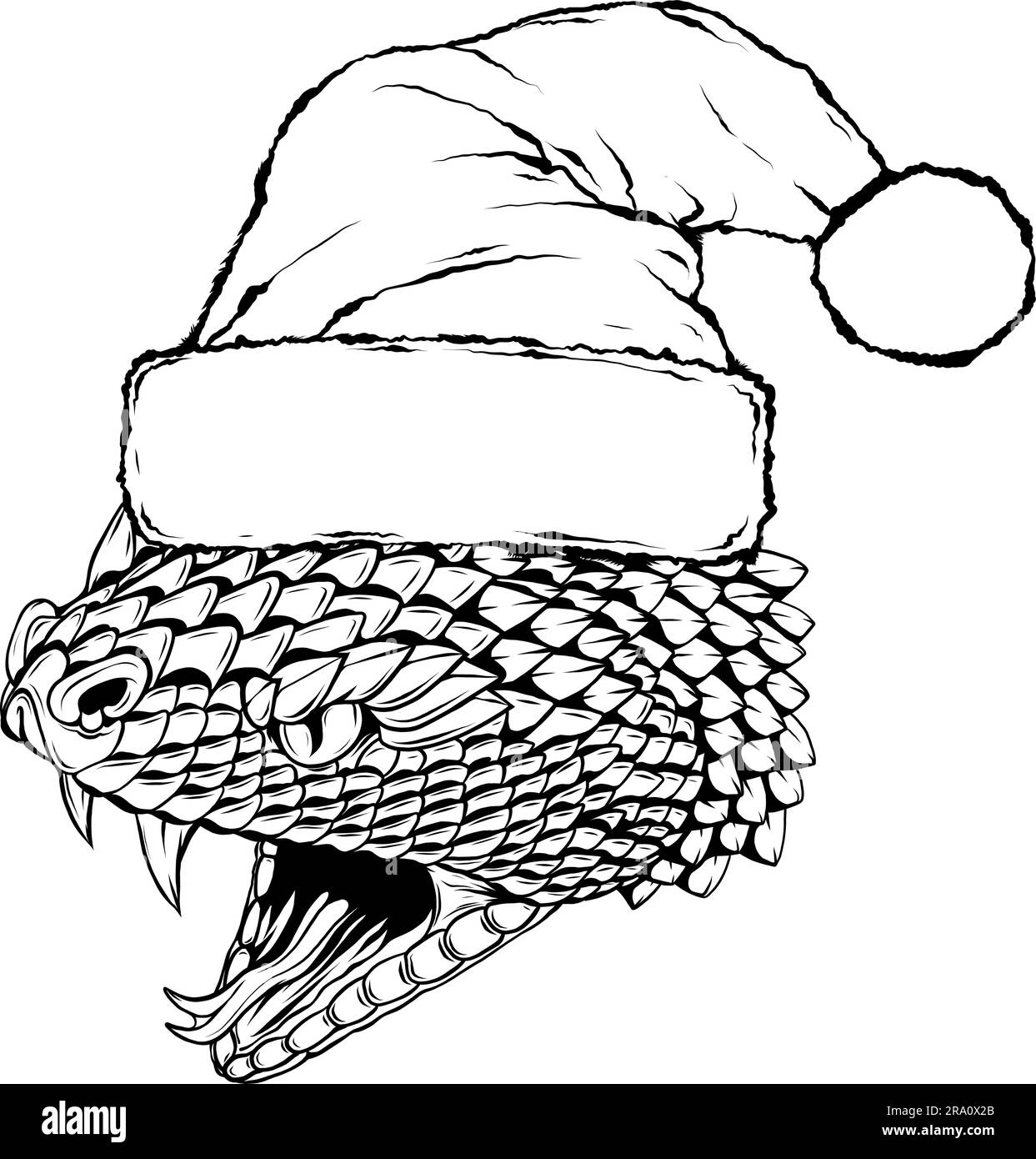 snake head outline in black and white Stock Vector Image & Art - Alamy