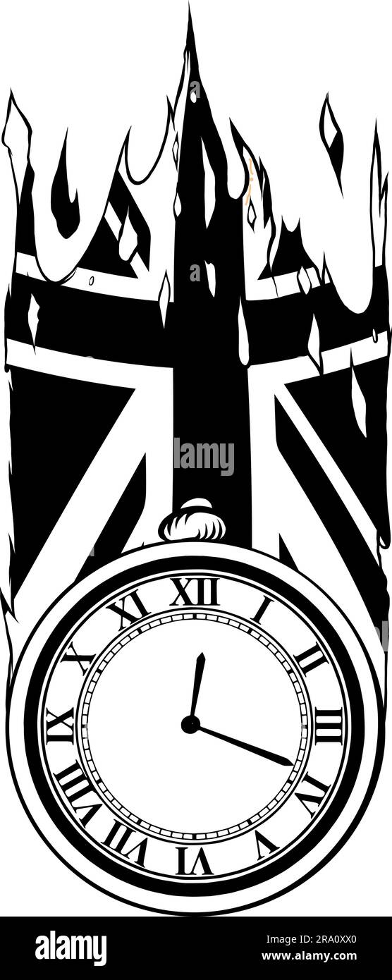 pocket watch in black and white outline Stock Vector Image & Art - Alamy
