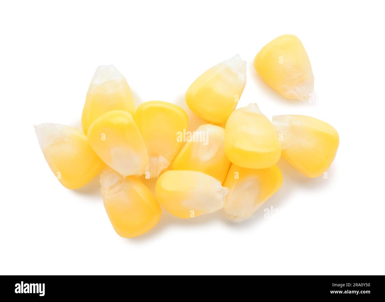 Fresh corn seeds on white background Stock Photo - Alamy
