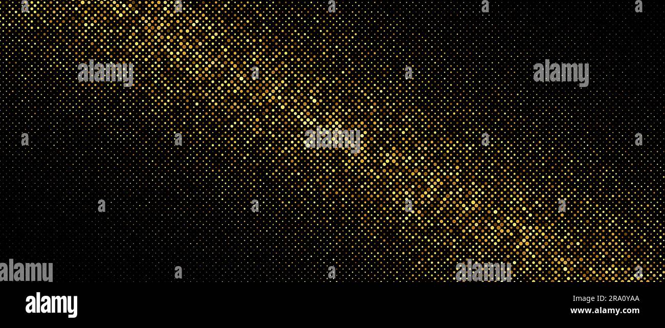 Golden gradient halftone background. Shining comic glitter texture. Pop ...
