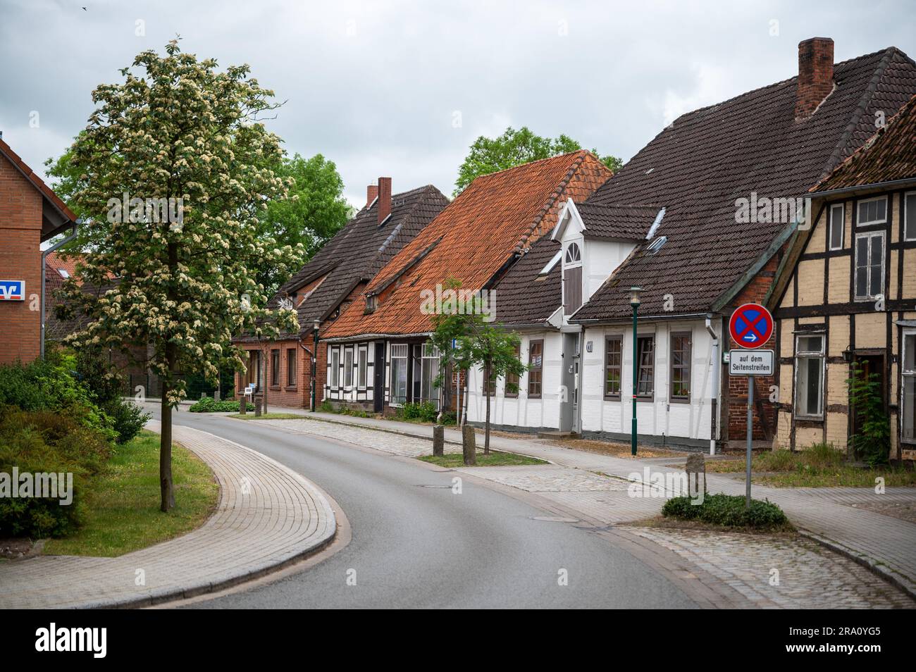 PRODUCTION - 24 May 2023, Lower Saxony, Amt Neuhaus: Half-timbered ...