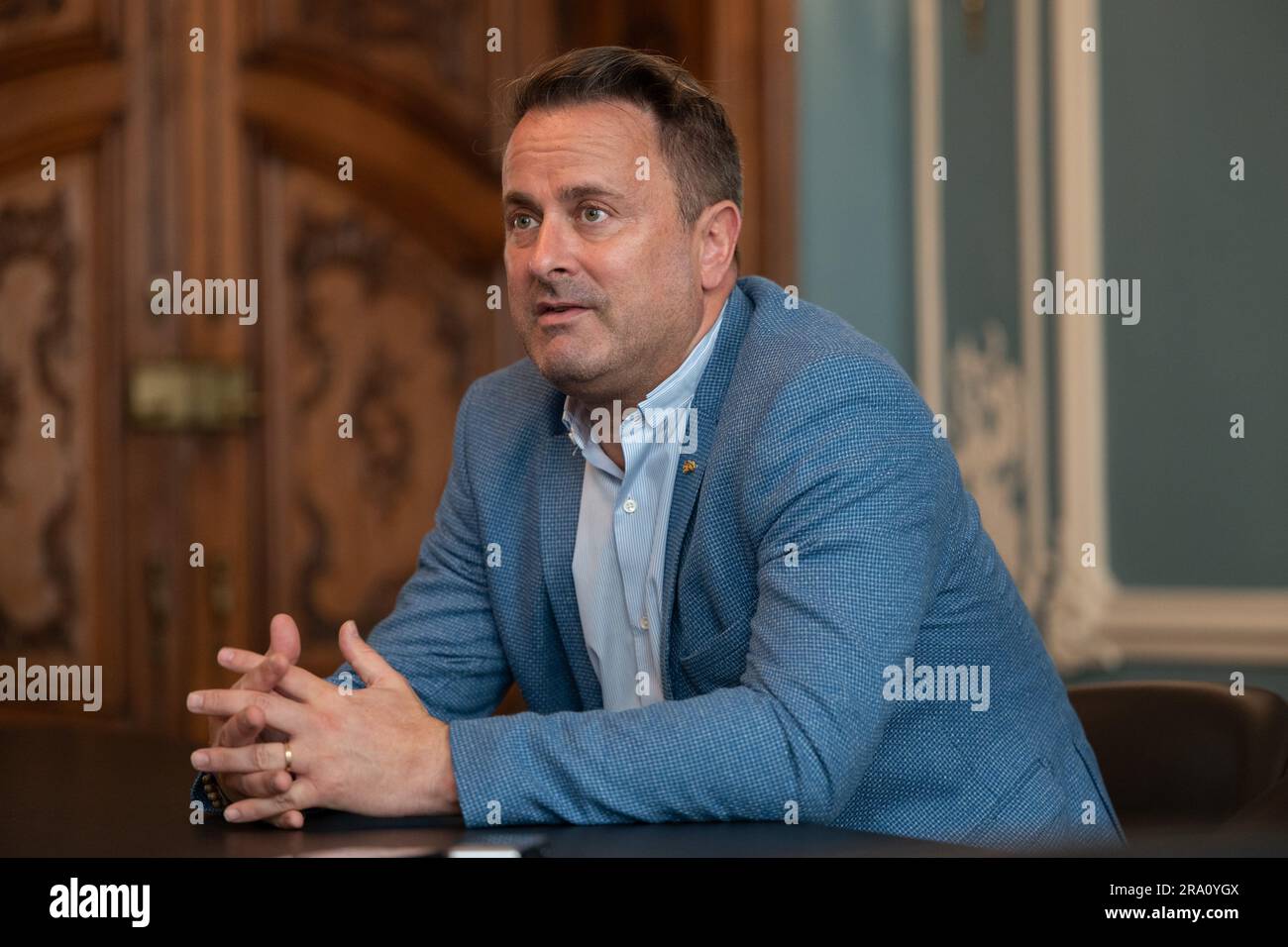 Luxemburg, Luxembourg. 27th June, 2023. Xavier Bettel (Democratic Party ...