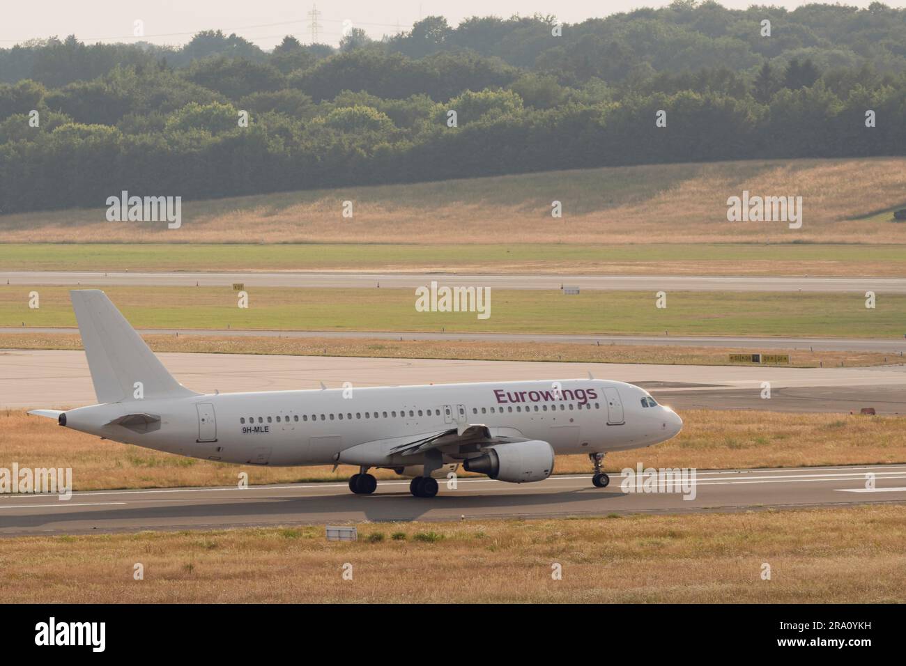 Passenger aircraft Airbus A320-214 of the airline Eurowings on the ...