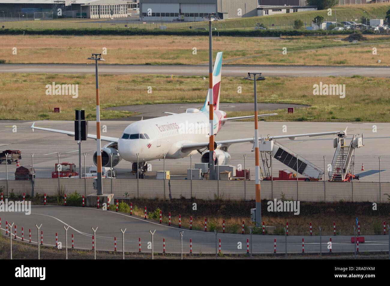 Passenger aircraft Airbus A319-132 of the airline Eurowings on the ...