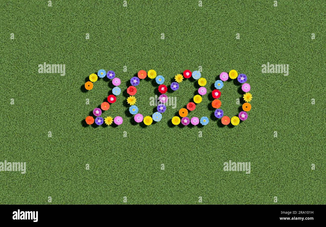 Calendar, colourful representation of the year 2020 Stock Photo - Alamy