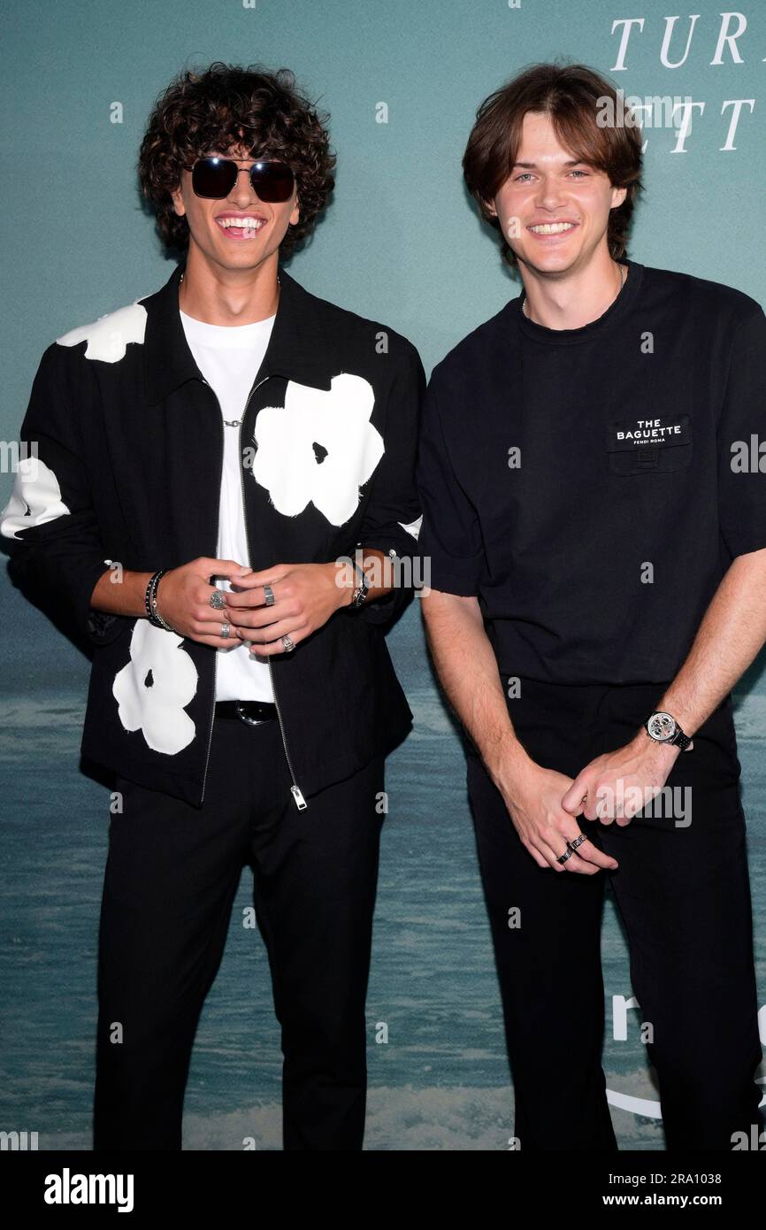 Gavin Casalegno, left, and Christopher Briney attend Prime's "The ...