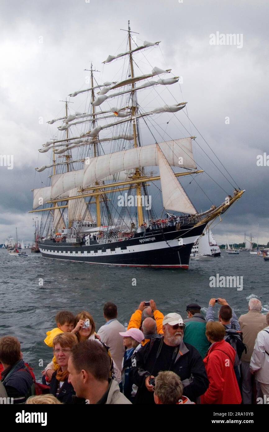 Russian sail training ship 'Krusenstern', Kiel, Schleswig-Holstein ...