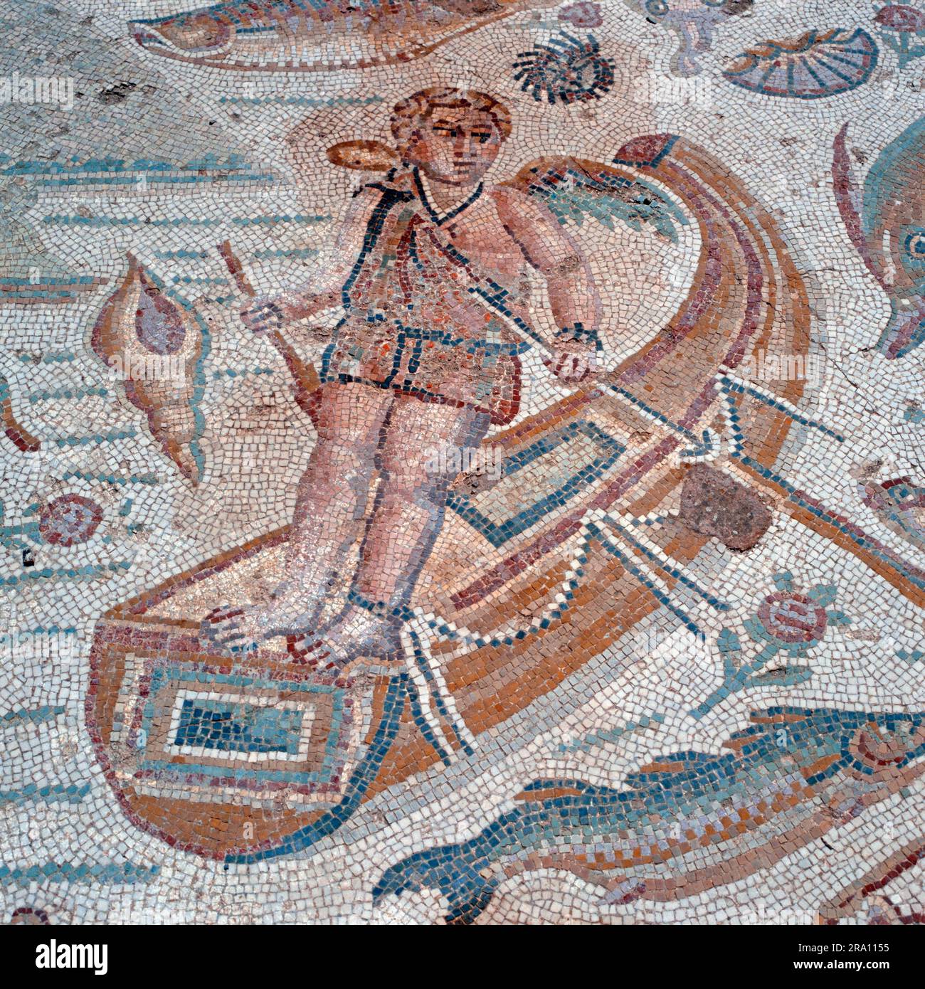 Mosaic, Roman ruins, Capitol, Dougga, Thugga, Tunisia Stock Photo - Alamy