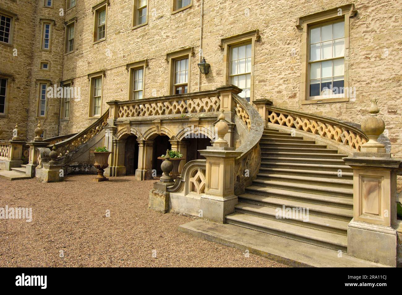 Staircase, Floors Castle, Market Town Kelso, Scottish Borders, Scotland ...