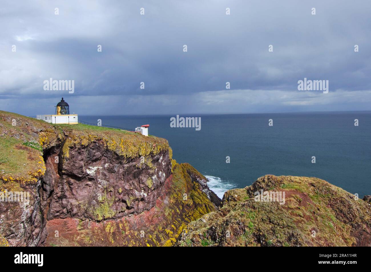 Lighthouse and Foghorn, Rocky Coast, St. Abb's Head, St. Abb's ...
