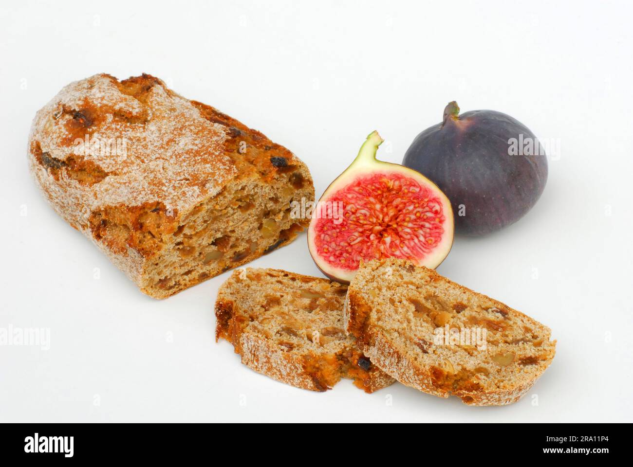 Bread with figs (Ficus carica) and walnuts, fig bread, fig Stock Photo - Alamy