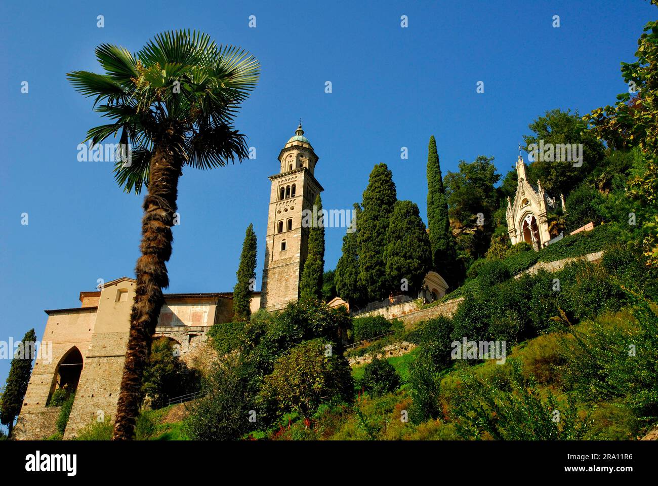 Sanctuary of Maria del Sasso, Morcote, Lake Lugano, Ticino, Switzerland ...