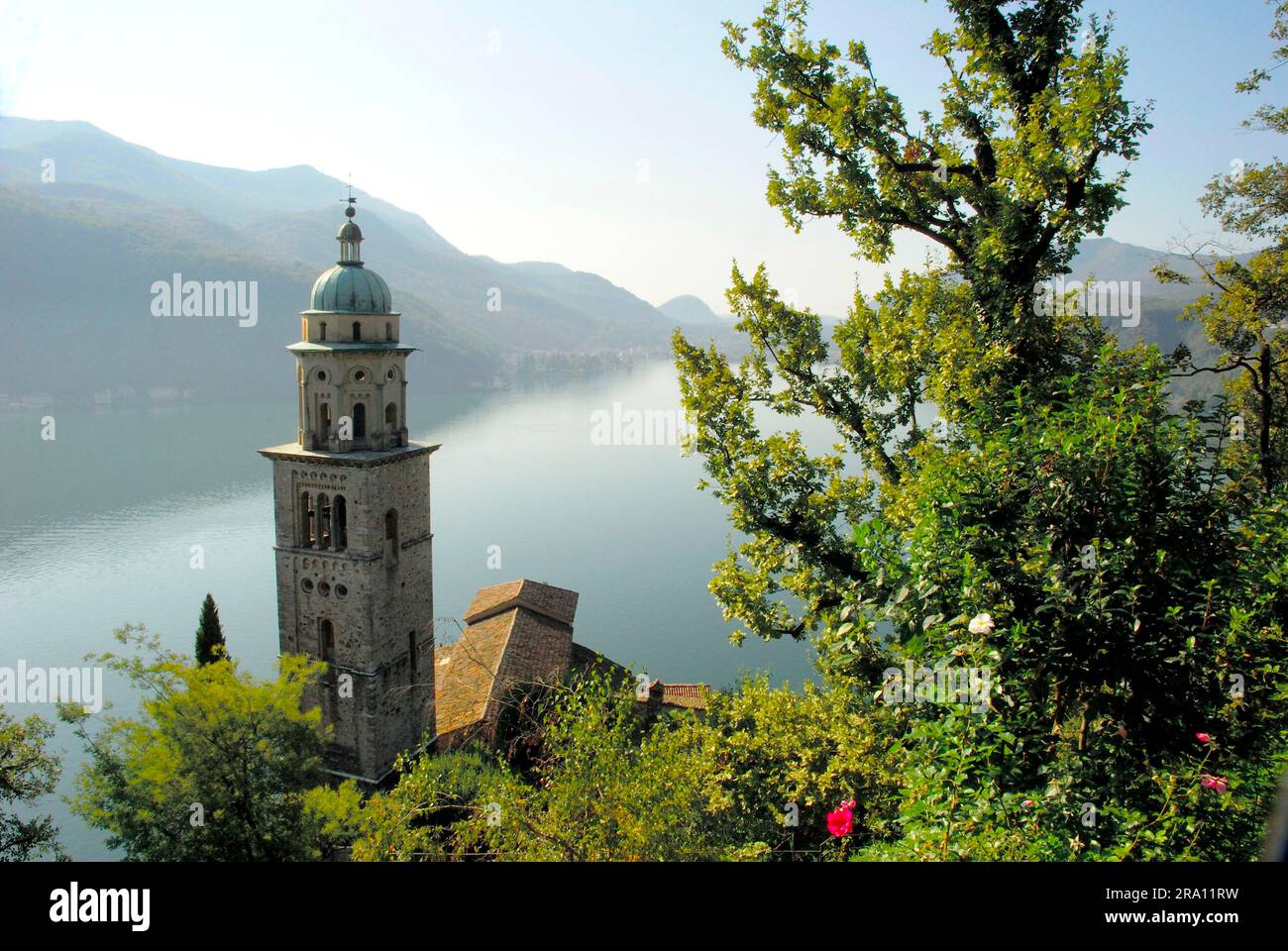 Sanctuary of Maria del Sasso, Morcote, Lake Lugano, Ticino, Switzerland ...