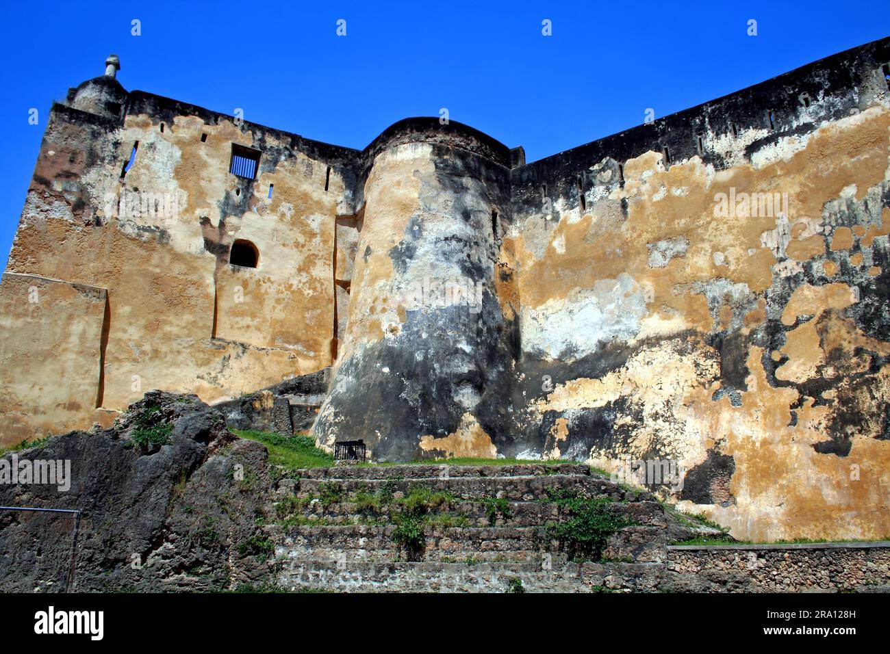 Fort Jesus in Mombasa, Kenya, built by the Portuguese in 1593, today ...