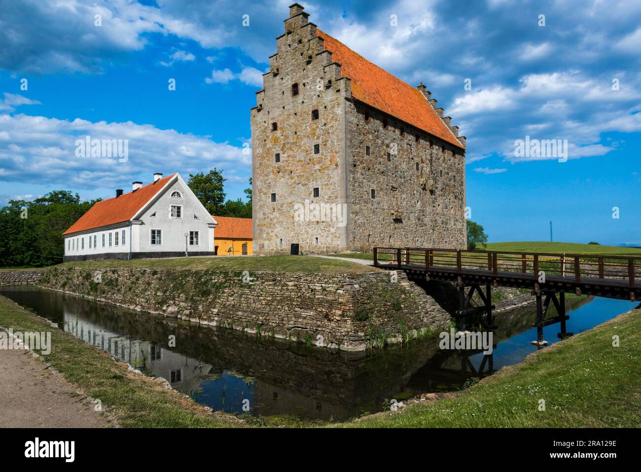 Late medieval castle Glimmingehus, Glimminge, Skane, Sweden Stock Photo ...