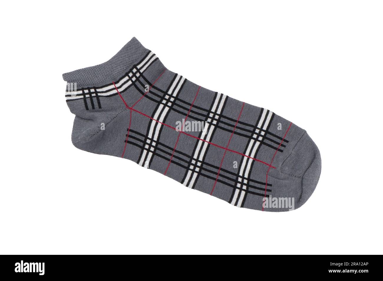 Socks with different lines isolated on white background. Colorful socks ...