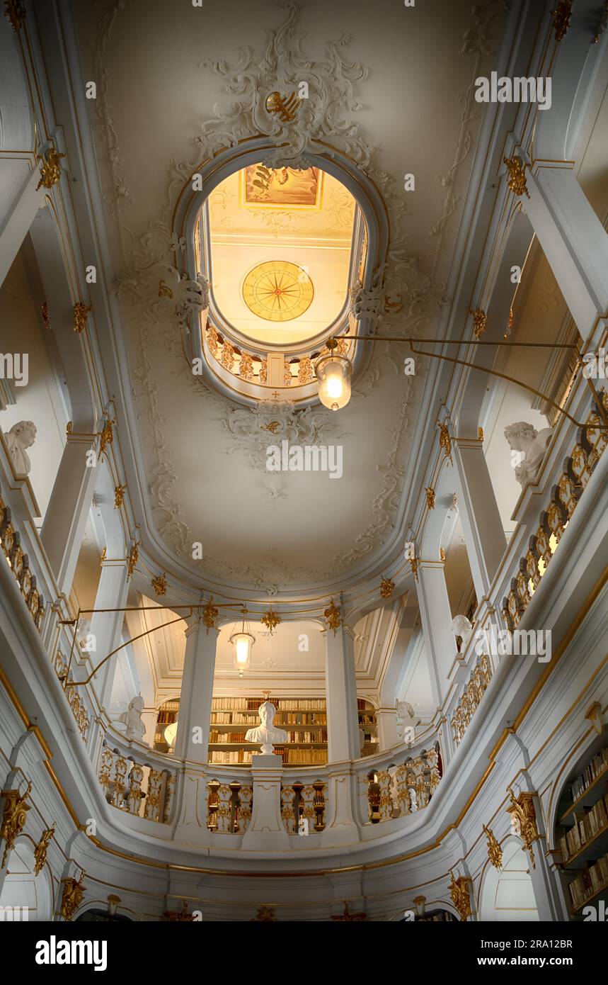 Duchess Anna Amalia Library, Rococo Hall, interior view, Weimar ...