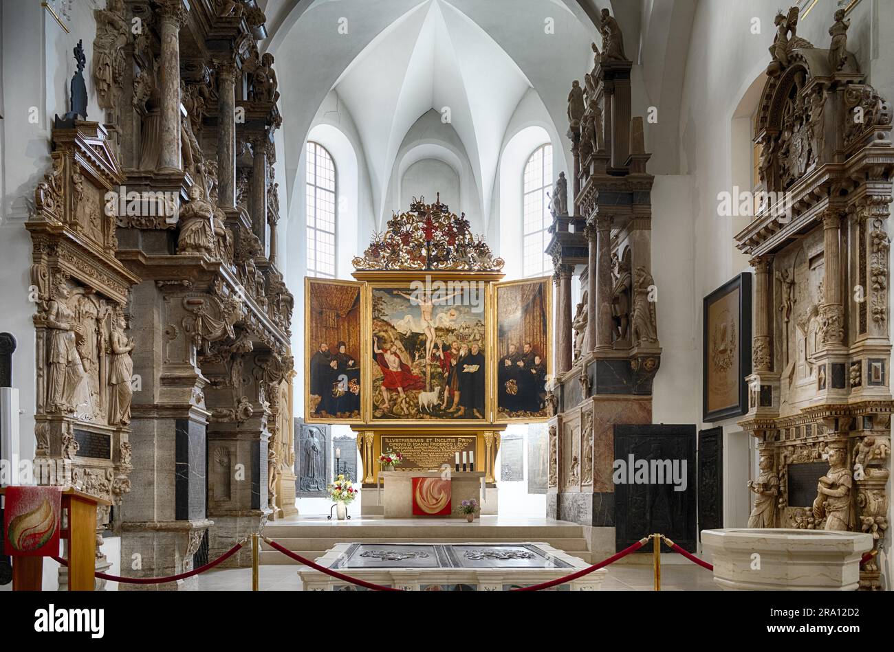Altarpiece by Cranach, Cranach Altar, City Church of St. Peter and Paul, also called Herder ...