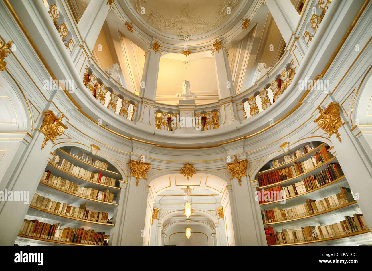 Duchess Anna Amalia Library, Rococo Hall, interior view, Weimar ...