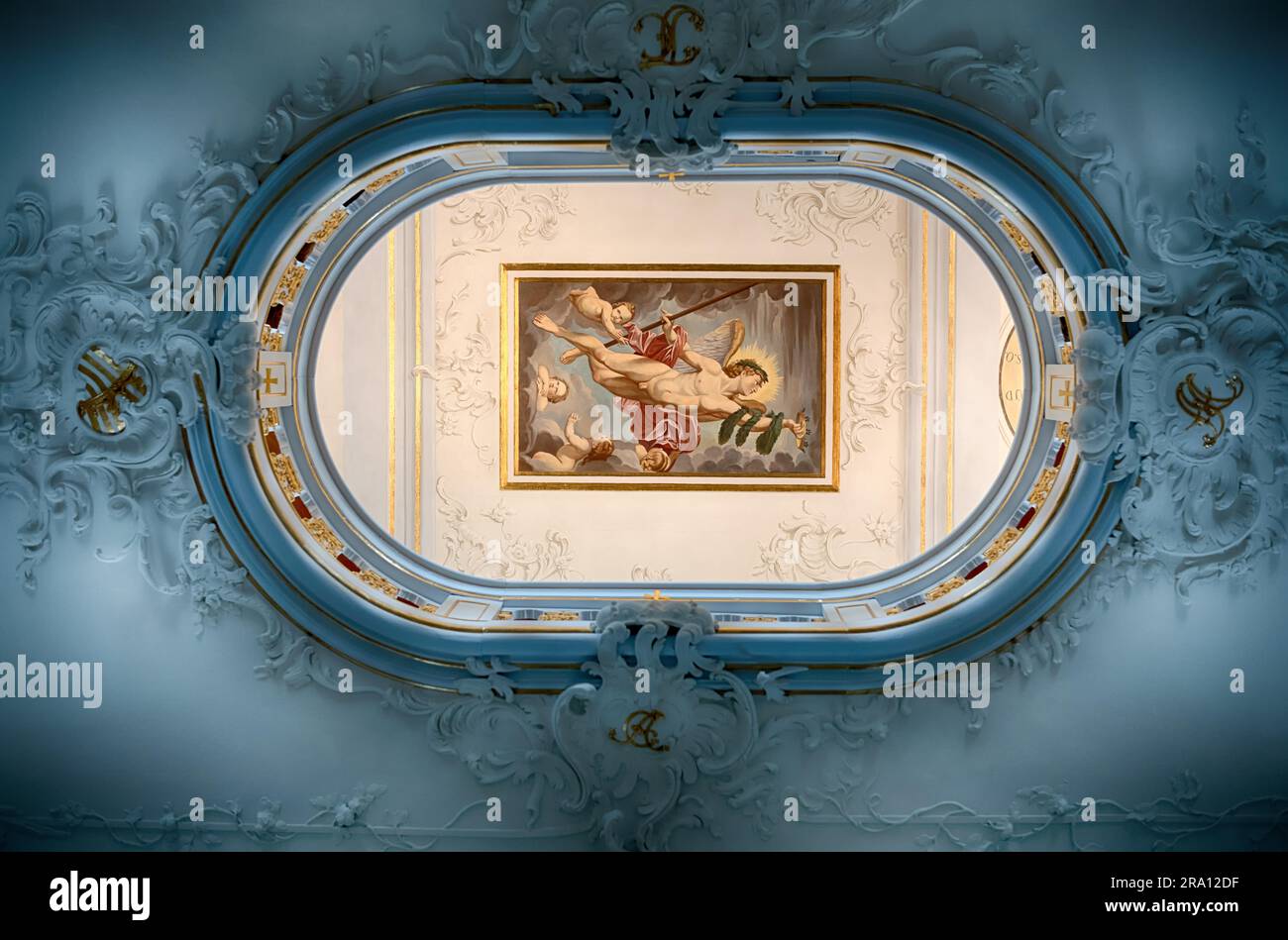 Ceiling painting Genius of Glory by Johann-Heinrich Meyer, after ...