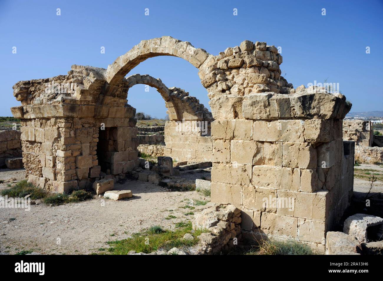 Saranda Kolones Ruins, Paphos, Republic of Cyprus, Stone Arch Stock ...