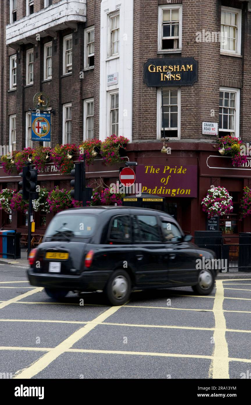 Taxi, Pub The Pride of Paddington, London, England, United Kingdom ...