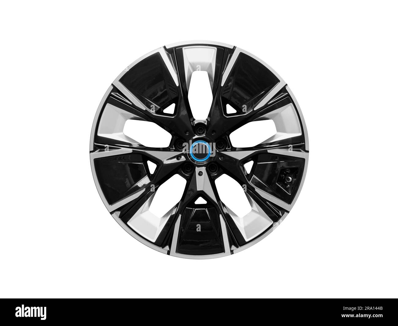 Car alloy wheel isolated on white background. New alloy wheel for a car ...