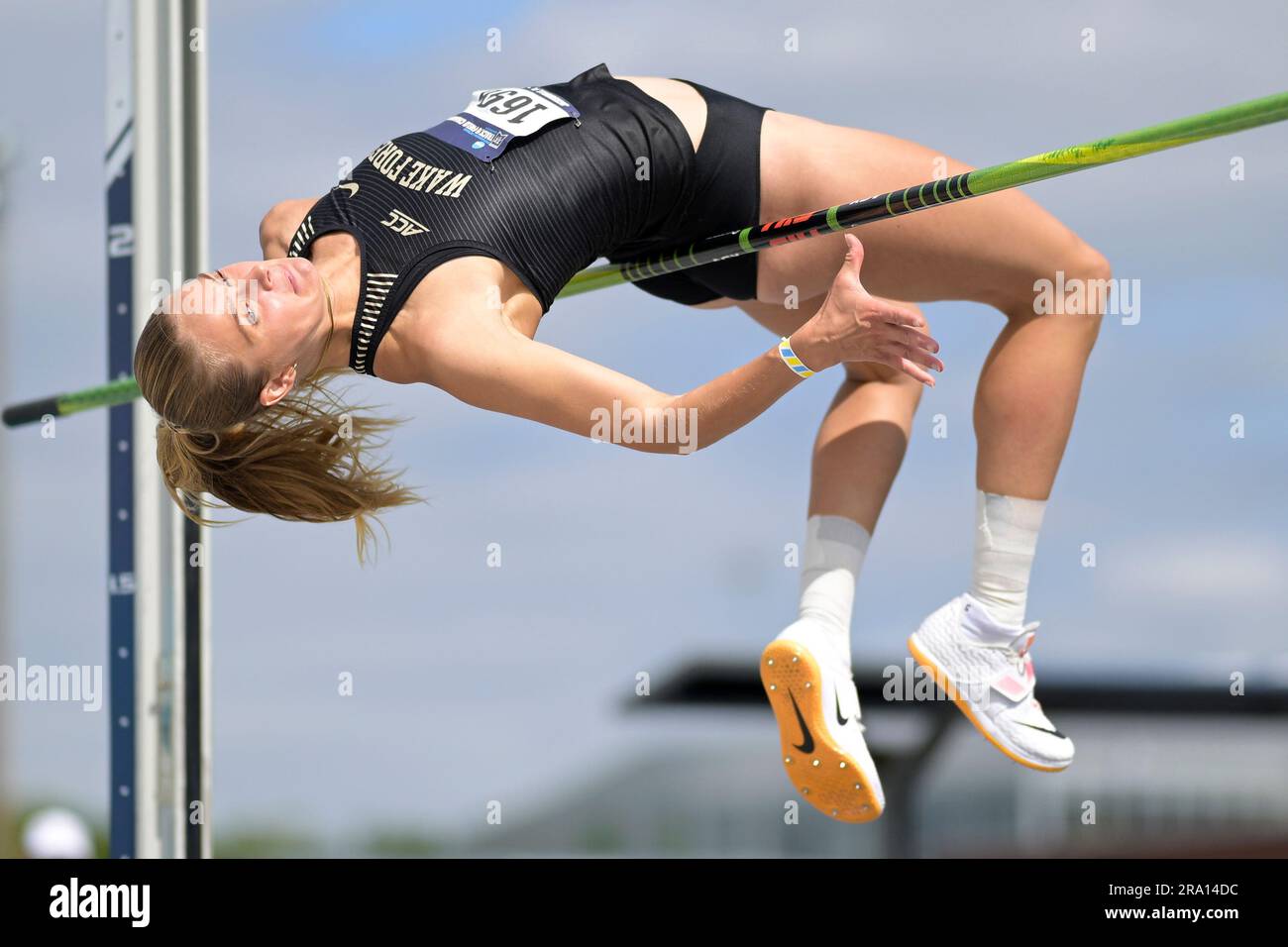 Wake Forest's Emma Soderstrom competes in the women's high jump at the ...