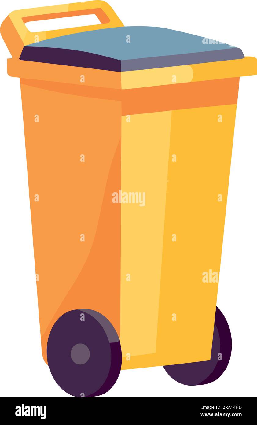 yellow recycle plastic bin icon Stock Vector Image & Art - Alamy