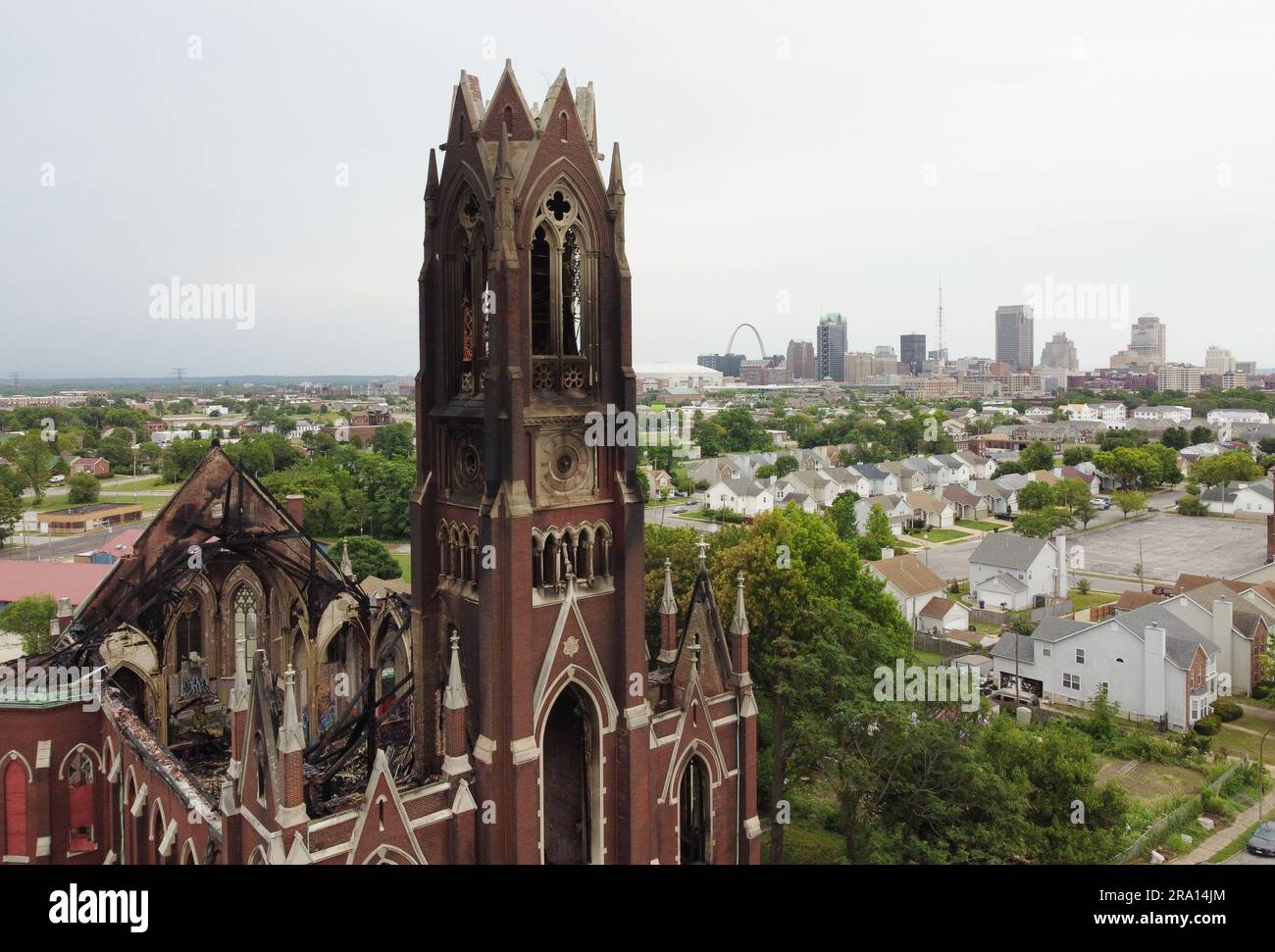 St. Louis, United States. 29th June, 2023. The German gothic church at ...