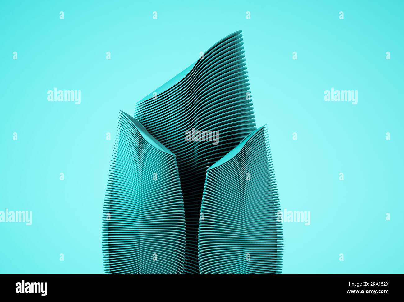 Futuristic architecture background. 3d skyscraper illustration. 3d ...