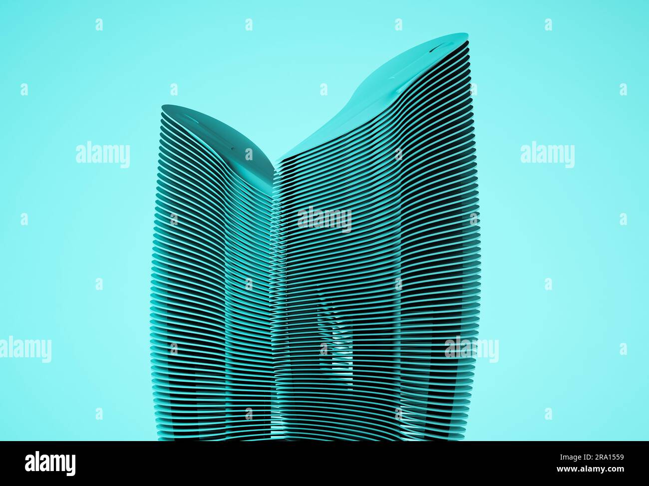 Futuristic architecture background. 3d skyscraper illustration. 3d ...