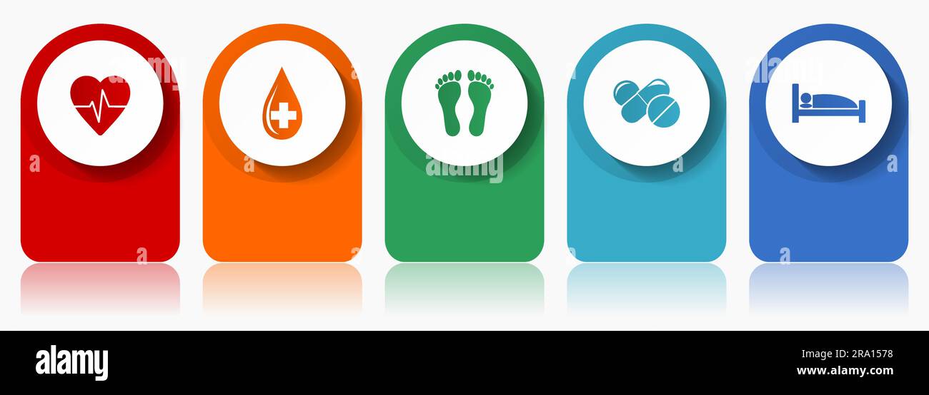 Hospital icon set, miscellaneous vector icons such as heart pulse ...