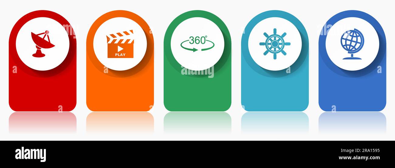 Communication icon set, miscellaneous vector icons such as satellite ...