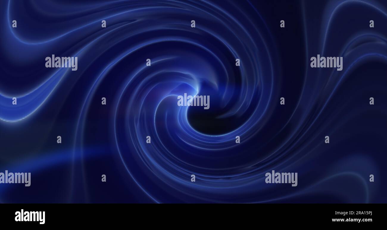 Blue background of twisted swirling energy magical glowing light lines ...