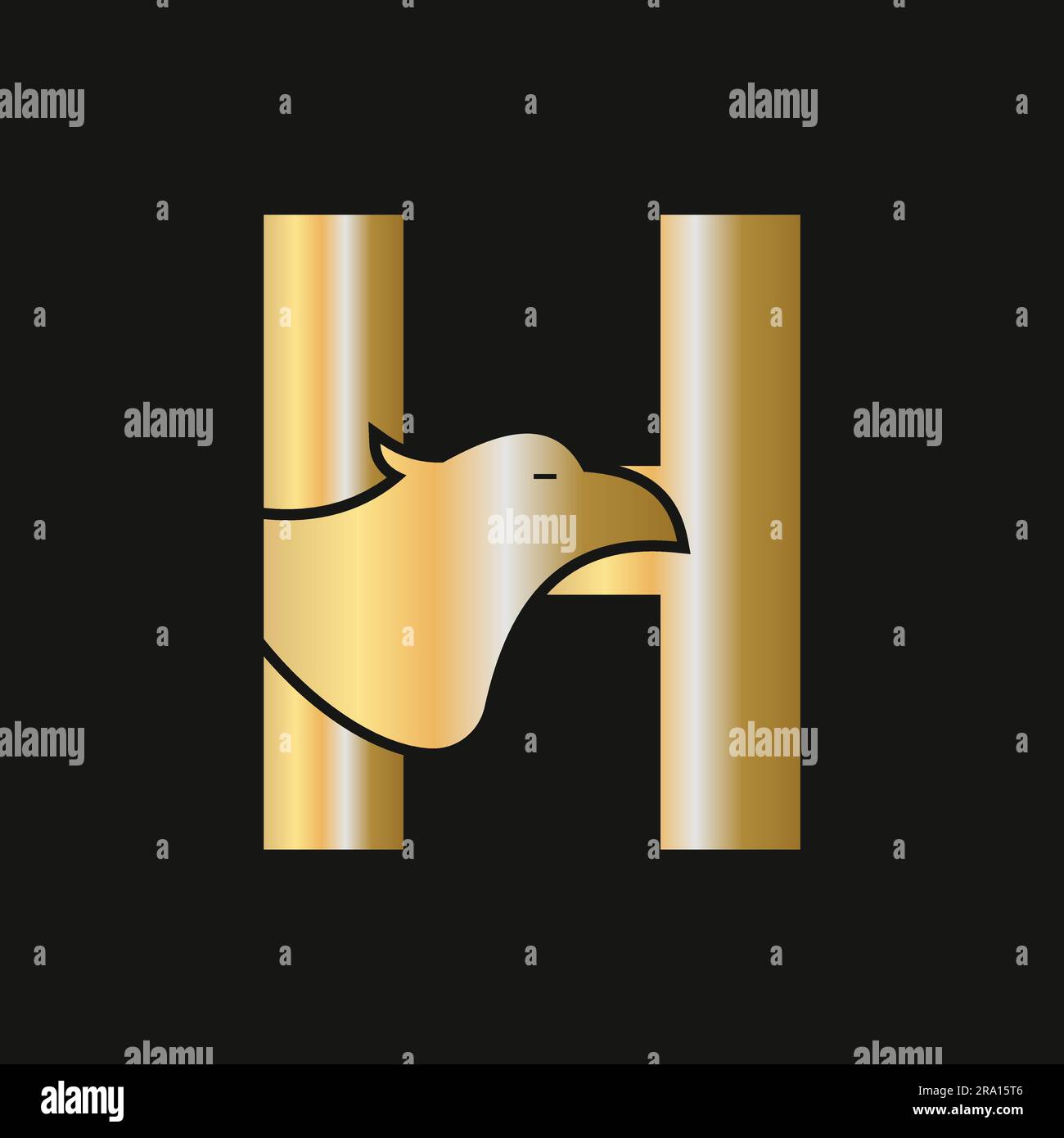 Letter H Eagle Logo Design. Transportation Symbol Vector Template Stock ...